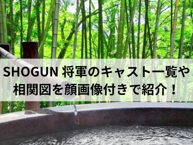 SHOGUN 将軍のキャスト一覧や相関図を顔画像付きで紹介！ | sakis